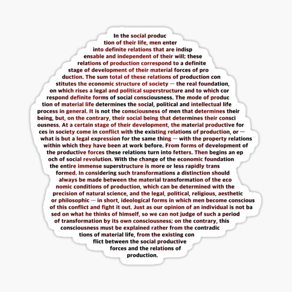 "Marx Word Portrait [Red]" Sticker for Sale by artmarxthespot | Redbubble