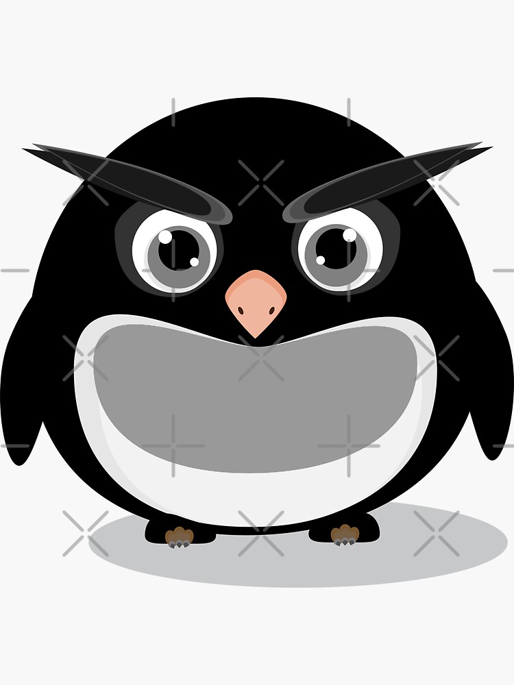 "Abstract cute cartoon pinguin. Funny vector penguin image. Linux or ...