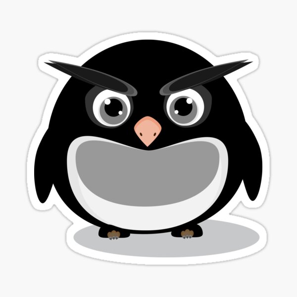 "Abstract cute cartoon pinguin. Funny vector penguin image. Linux or ...