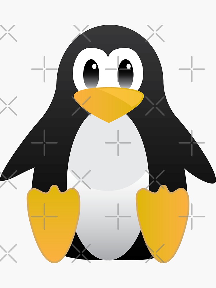 "Abstract cute cartoon pinguin. Funny vector penguin image. Linux or ...
