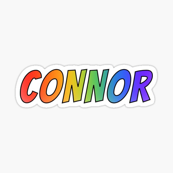 ""CONNOR" First Name Rainbow Gradient Pattern" Sticker for Sale by ...