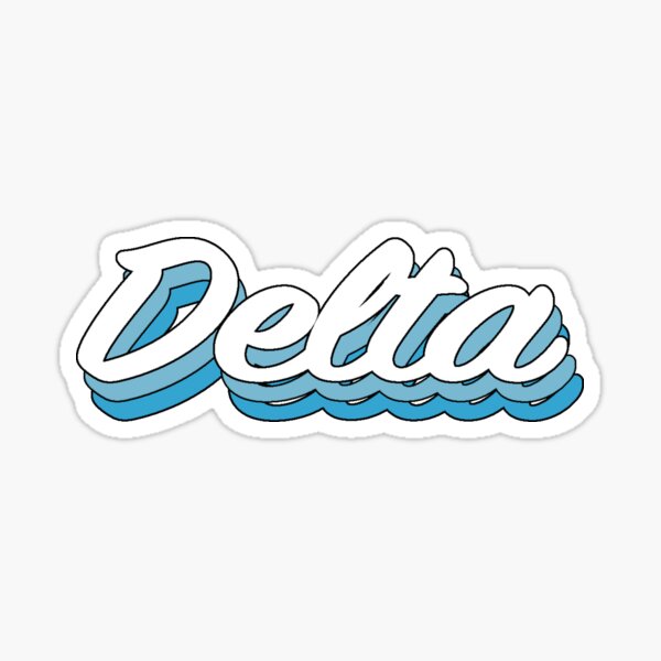 "Retro Delta" Sticker for Sale by victoriasellars | Redbubble