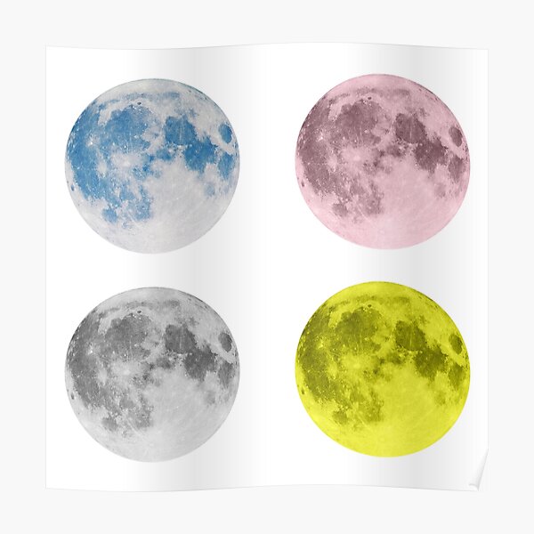"90s Full Moons Pack" Poster for Sale by cadinera | Redbubble