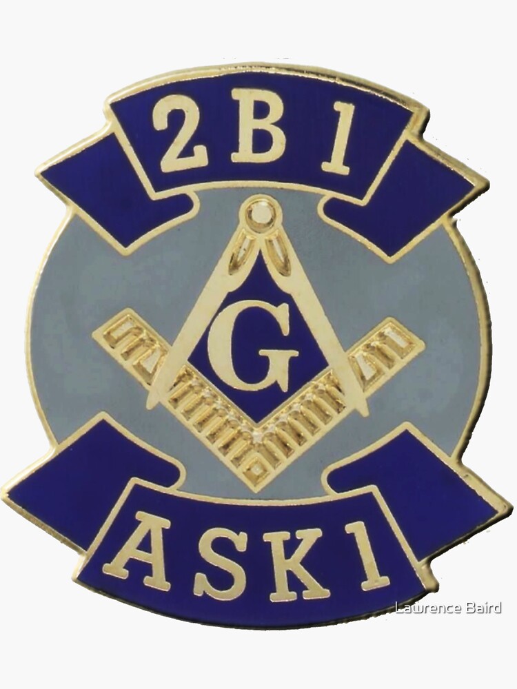 "2B1ASK1" Sticker by lawrencebaird | Redbubble