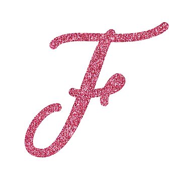 "Pink Glitter Letter "F"" Sticker for Sale by QthePhotog | Redbubble