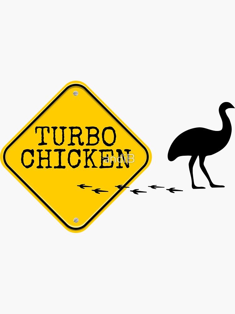 "Turbo chicken" Sticker for Sale by andiB | Redbubble