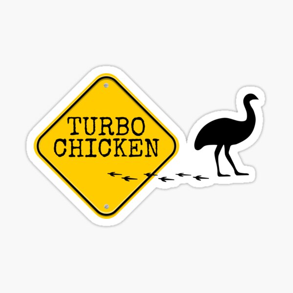 "Turbo chicken" Sticker for Sale by andiB | Redbubble