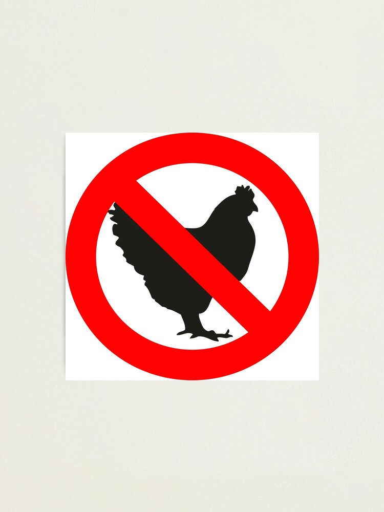 "No Chickens" Photographic Print for Sale by Coasterfan | Redbubble
