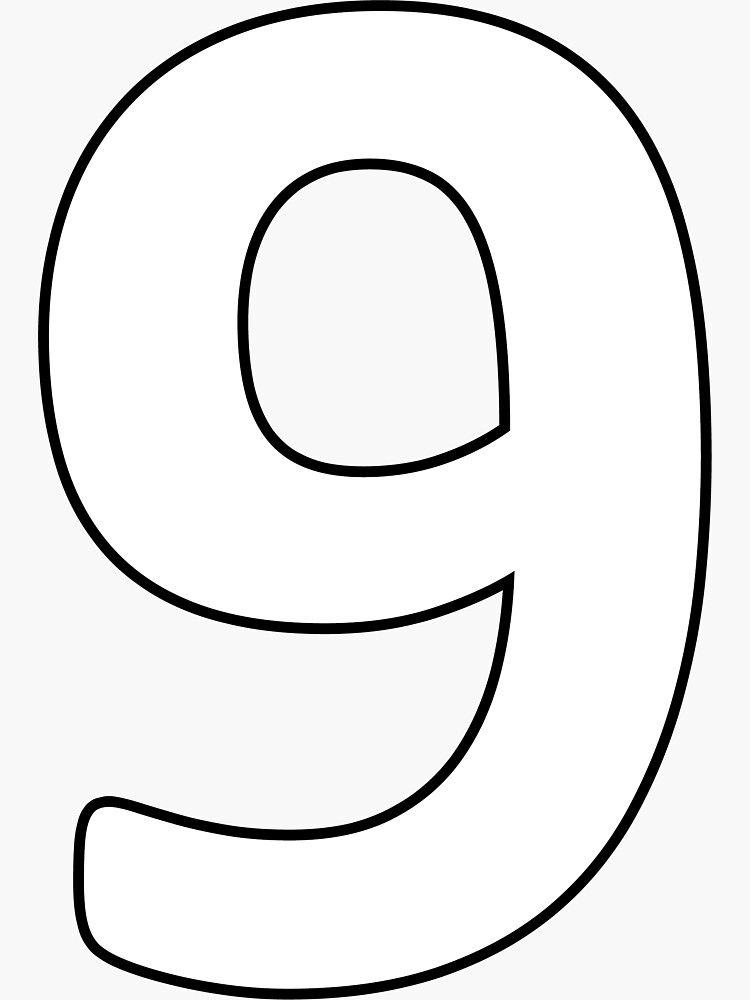 "Sports Jersey Number 9" Sticker by Mattyb22 | Redbubble