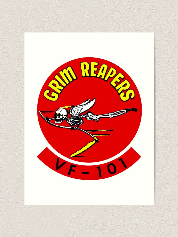 "VF-101 Grim Reapers Logo" Art Print by Quatrosales | Redbubble