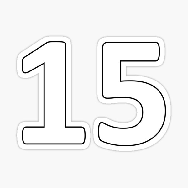 "Sports Jersey Number 15" Sticker for Sale by Mattyb22 | Redbubble