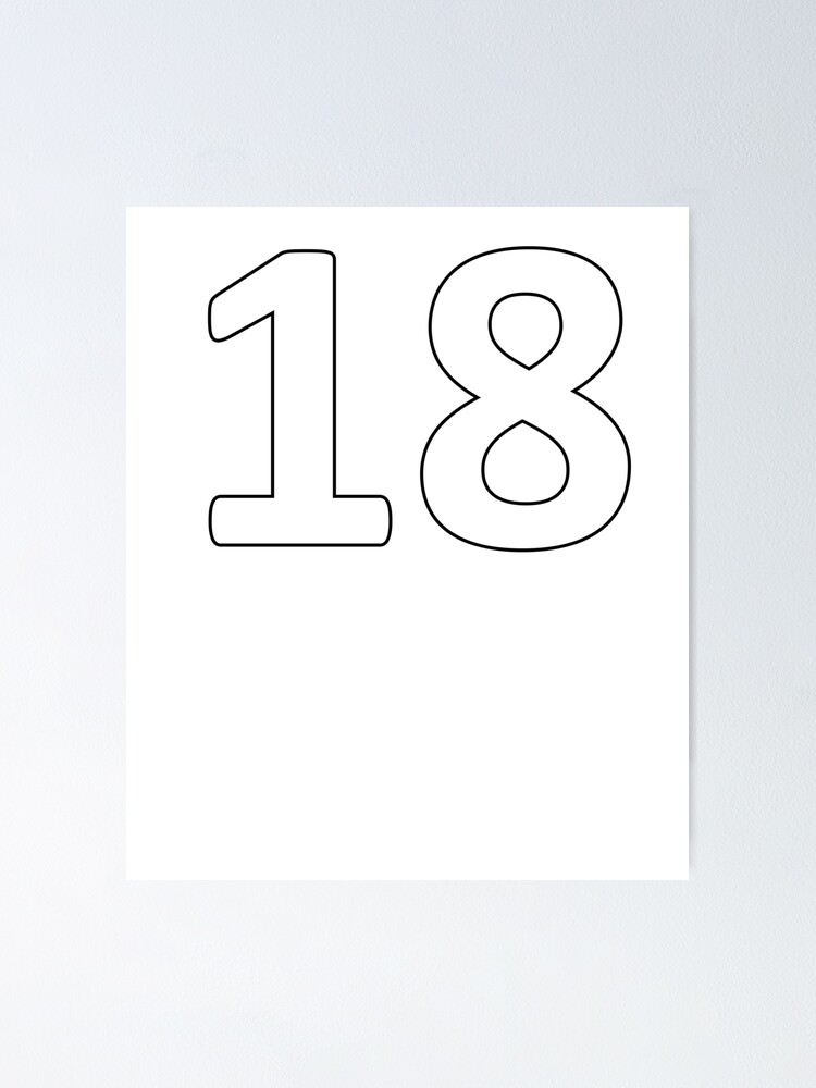"Sports Jersey Number 18" Poster for Sale by Mattyb22 | Redbubble