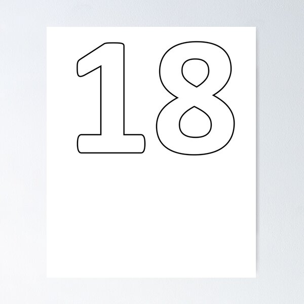"Sports Jersey Number 18" Poster for Sale by Mattyb22 | Redbubble