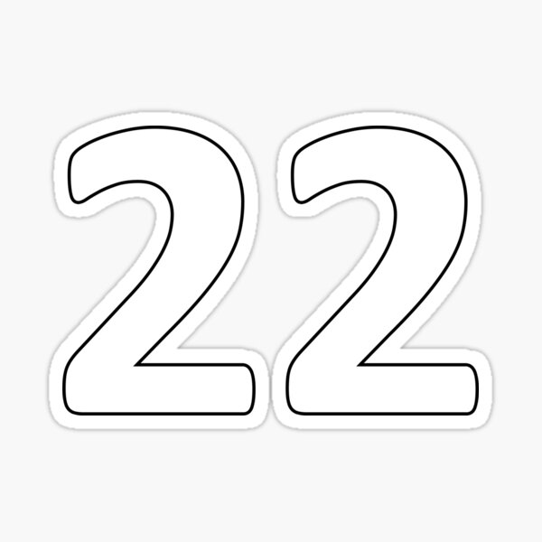 "Sports Jersey Number 22" Sticker for Sale by Mattyb22 | Redbubble
