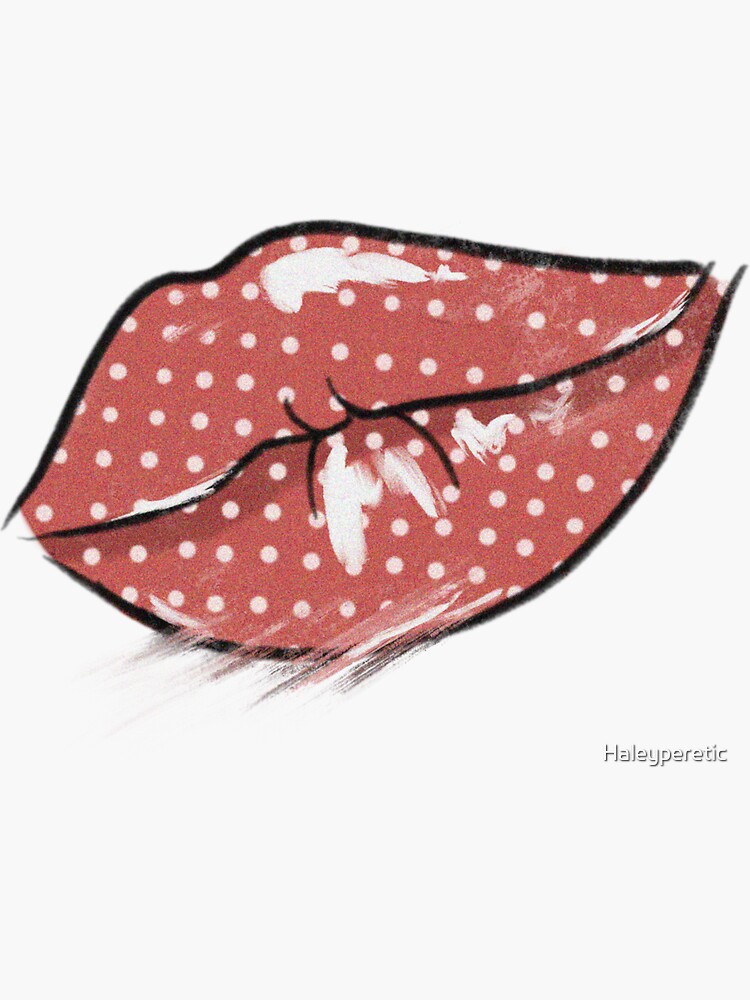 "Comic Book Lips" Sticker by Haleyperetic | Redbubble