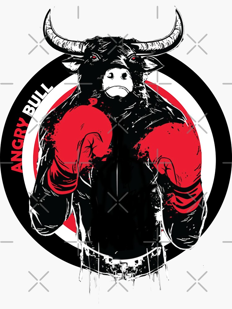 "Angry bull" Sticker for Sale by hayatikdrgl | Redbubble
