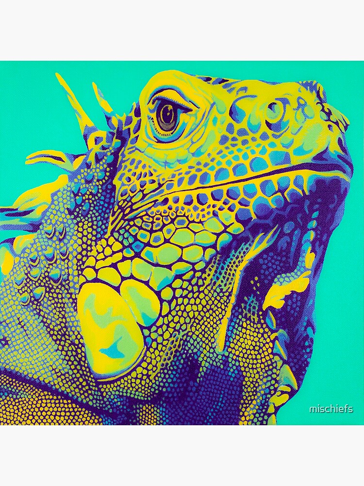 "Iguana" Sticker by mischiefs | Redbubble