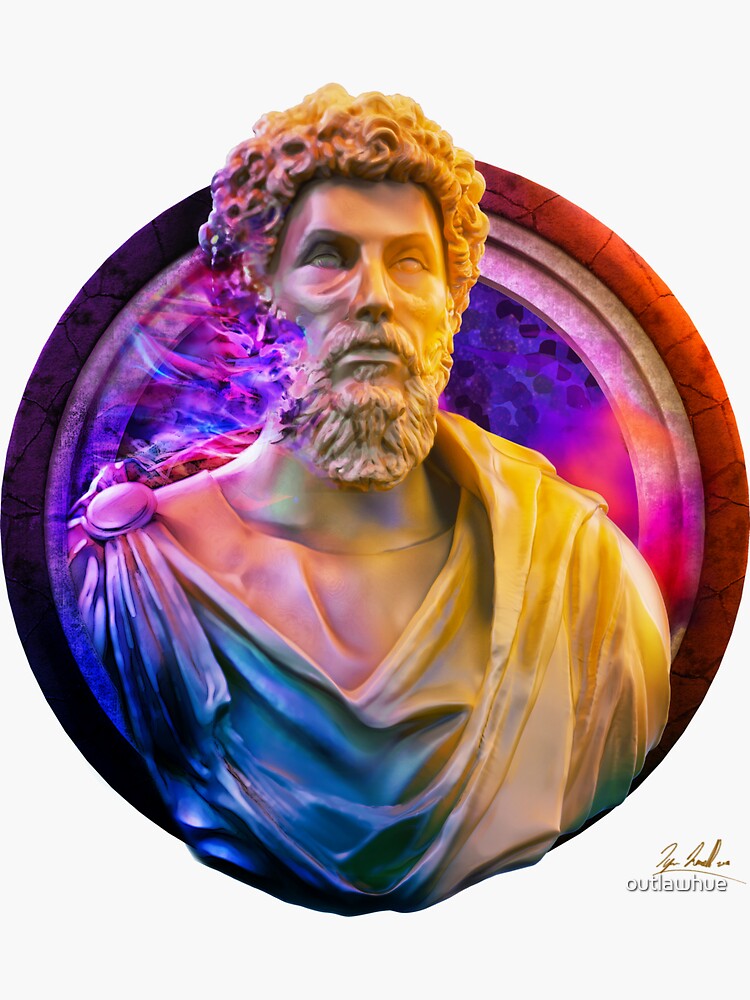 "Marcus Aurelius Meditations" Sticker by outlawhue | Redbubble