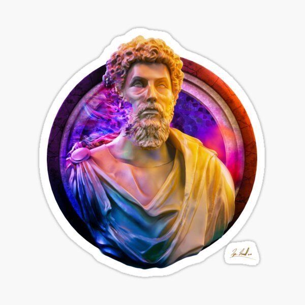 "Marcus Aurelius Meditations" Sticker by outlawhue | Redbubble
