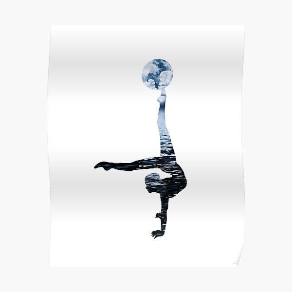 "Circus world - Contortion with Moon" Poster by ArtlandStudio | Redbubble