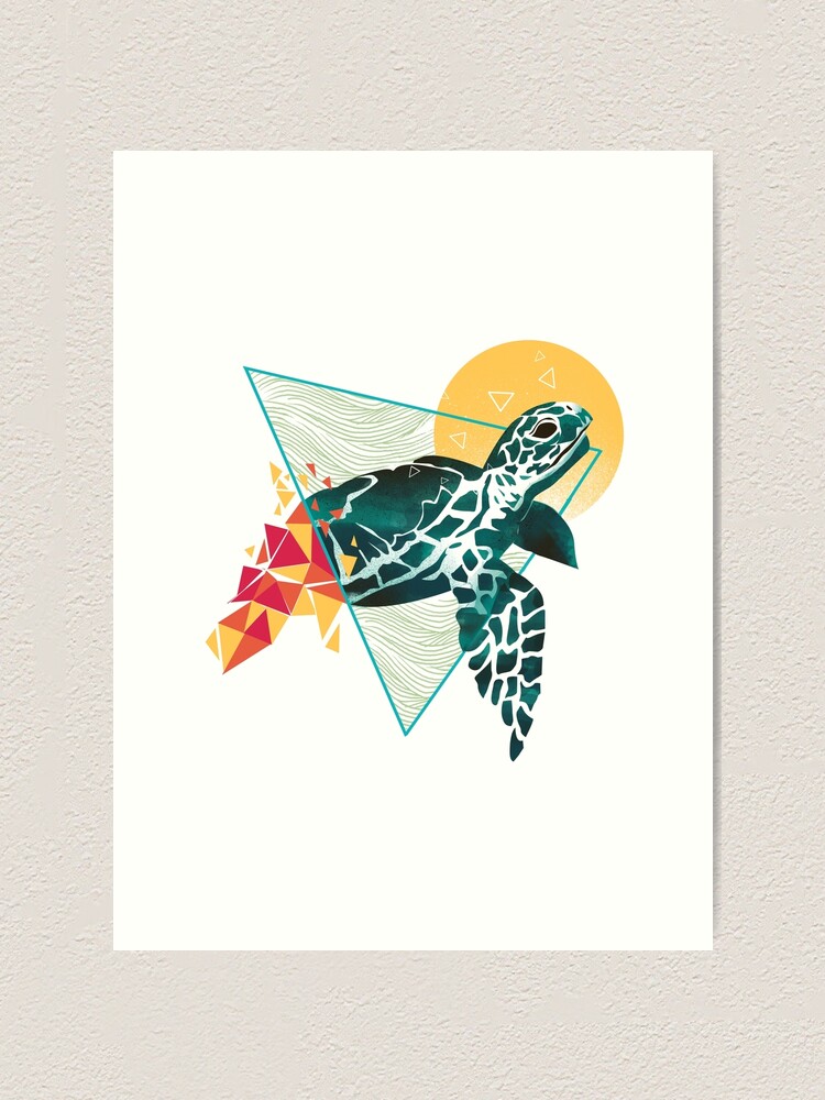 "Geometric Turtle" Art Print for Sale by dandingeroz | Redbubble