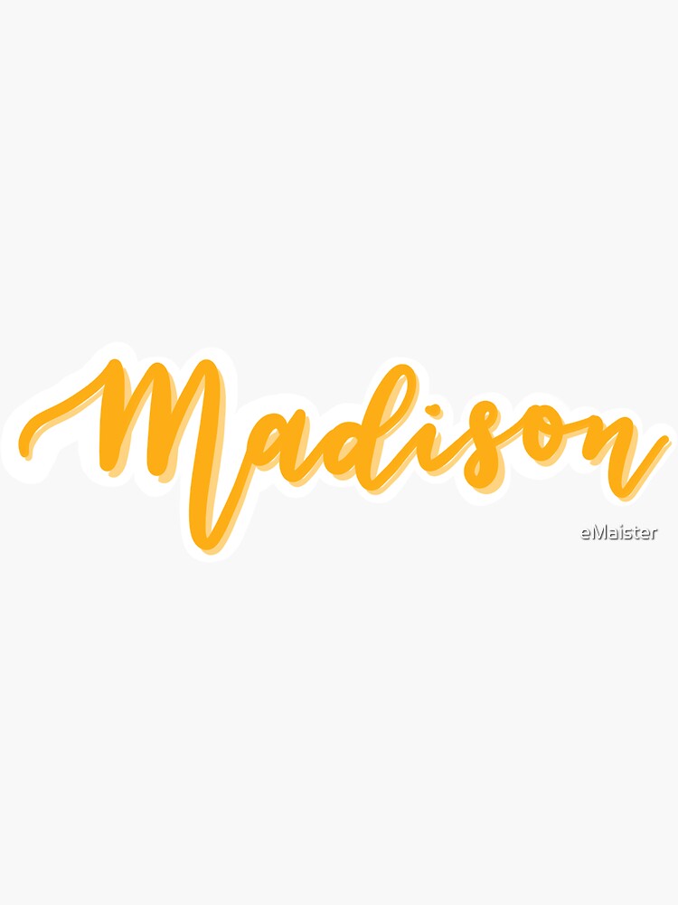"Madison" Sticker for Sale by eMaister | Redbubble