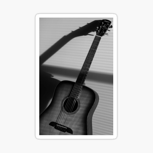 "Shadow Guitar" Sticker for Sale by ShotCityMedia | Redbubble