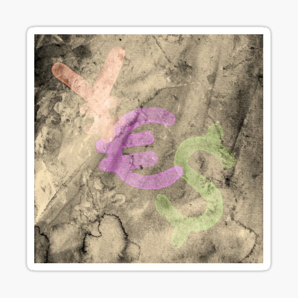 "YES to CASH - Paper" Sticker by Art-Frankenberg | Redbubble