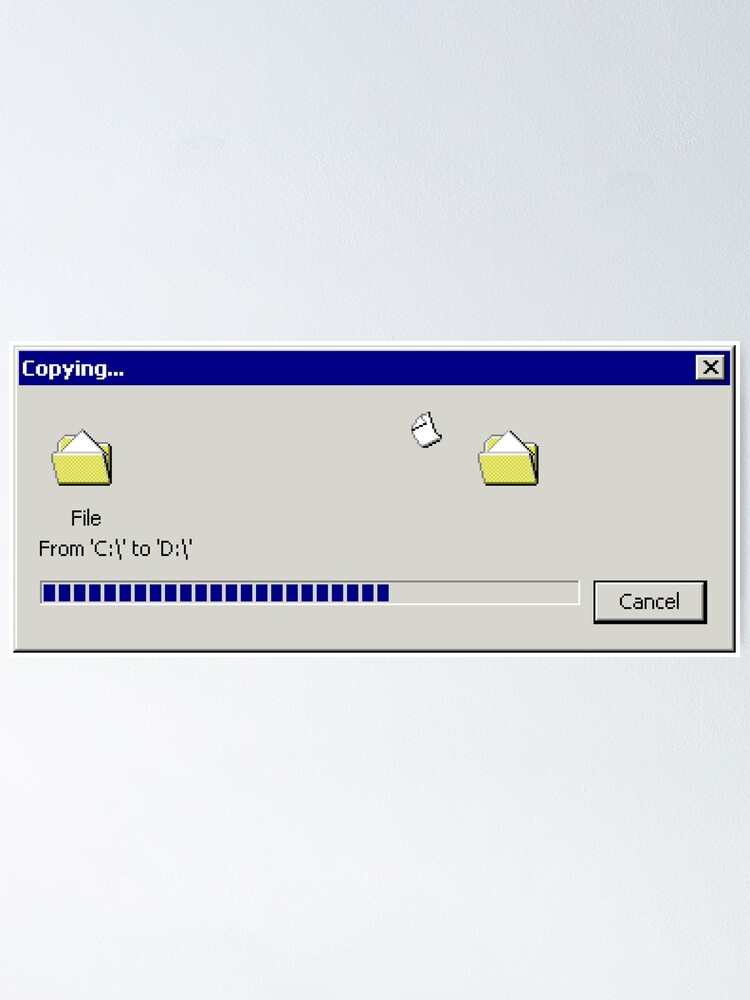 "Old Windows loading box 4" Poster for Sale by tacticalhog | Redbubble