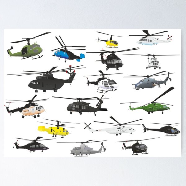 "Multiple Helicopters" Poster for Sale by NorseTech | Redbubble