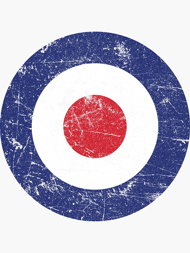 "RAF Roundel Air Force Target British Bullseye Distressed" Sticker for ...