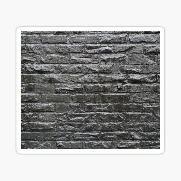 "Black Brick Wall" Sticker for Sale by FotoArtist | Redbubble