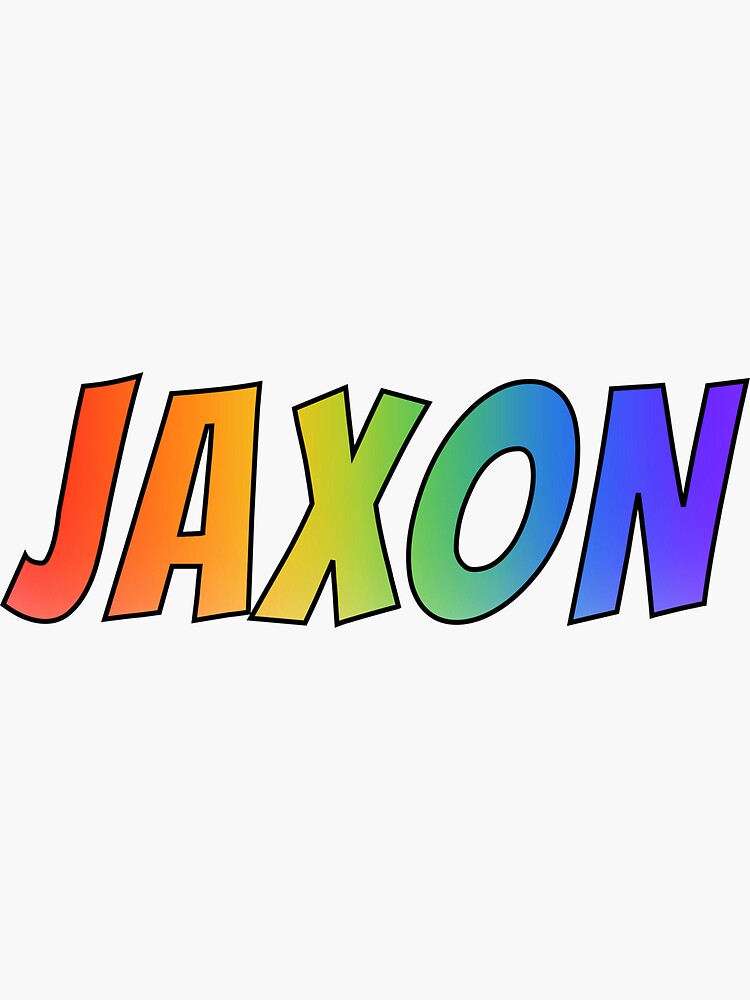 ""JAXON" First Name Rainbow Gradient Pattern" Sticker by aponx | Redbubble