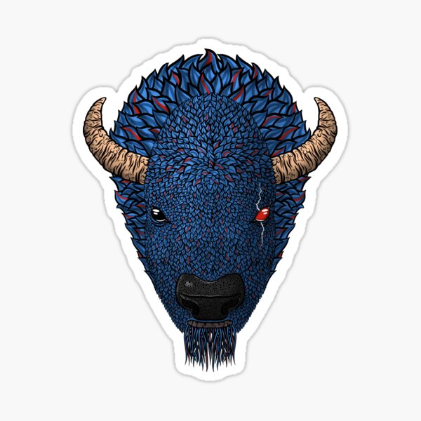 "Blue Buffalo Head" Sticker for Sale by EthereumCrypto | Redbubble
