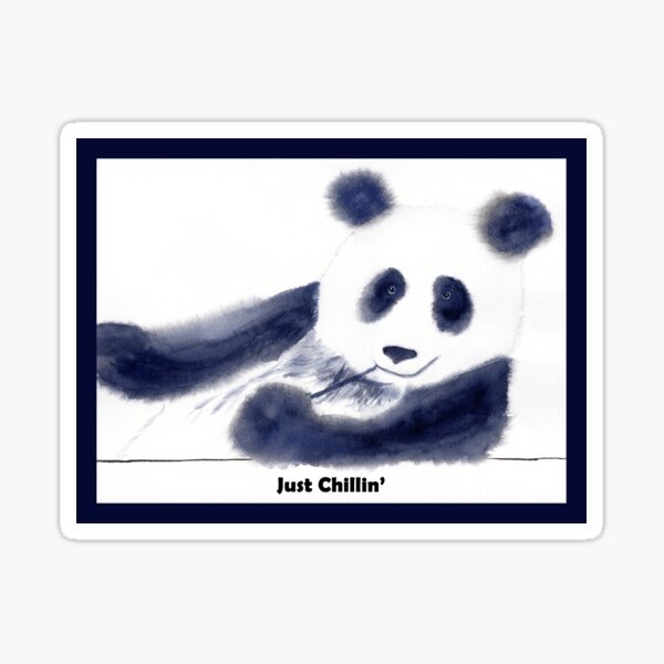 "Just Chillin' cool Panda Bear Design" Sticker for Sale by Sandraartist ...