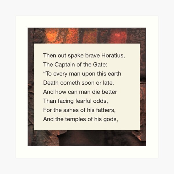 "Horatius At The Bridge " Art Print for Sale by Cherylgrayum | Redbubble