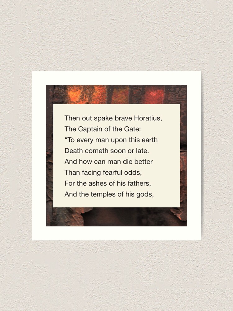 "Horatius At The Bridge " Art Print for Sale by Cherylgrayum | Redbubble