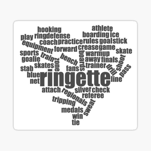 "Ringette Word Bubble" Sticker for Sale by EllieAnna | Redbubble