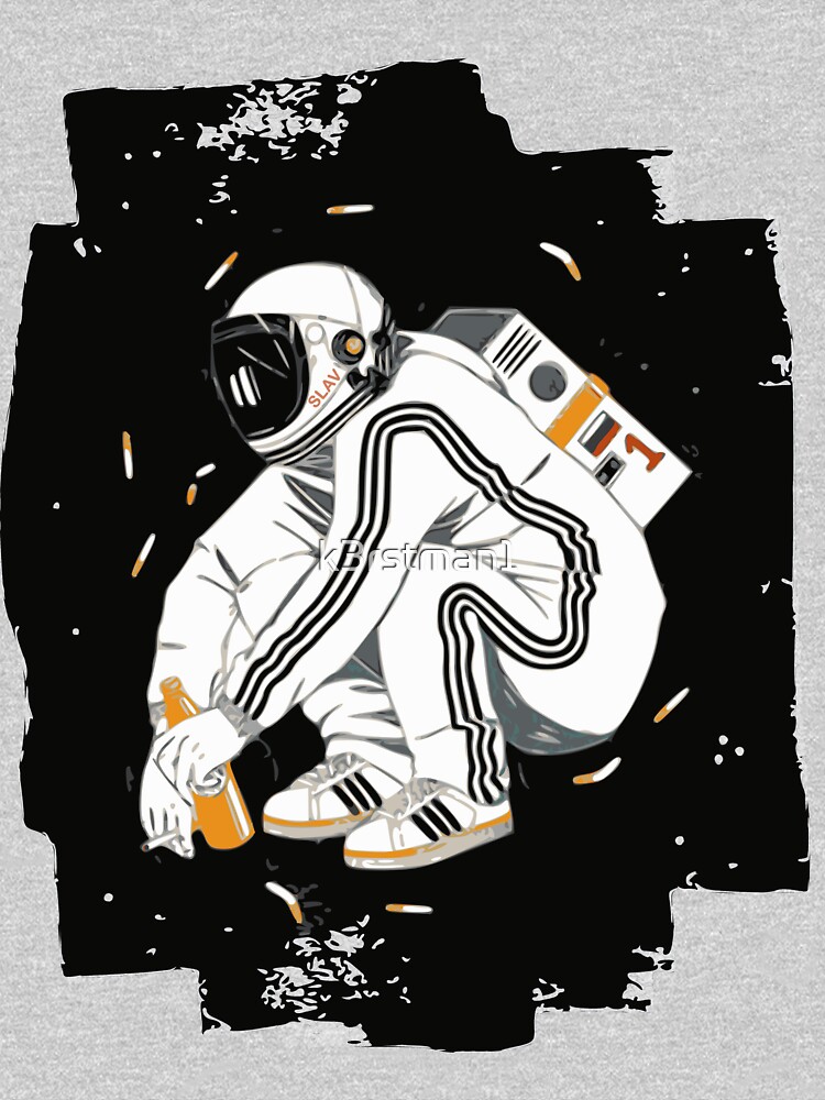 "Squatting Gopnik Slav with tracksuit in space" T-shirt for Sale by ...