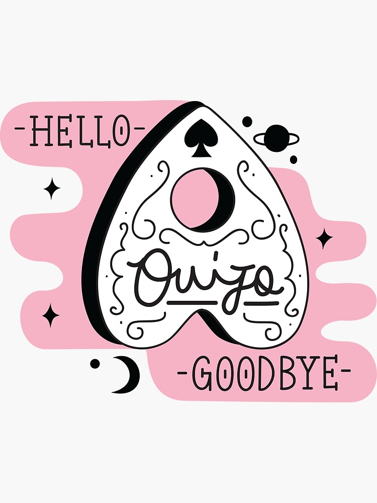 "hello - goodbye" Sticker by Paolavk | Redbubble