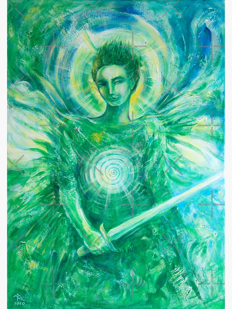 "Archangel Raphael Guardian Angel paintings" Sticker for Sale by ...