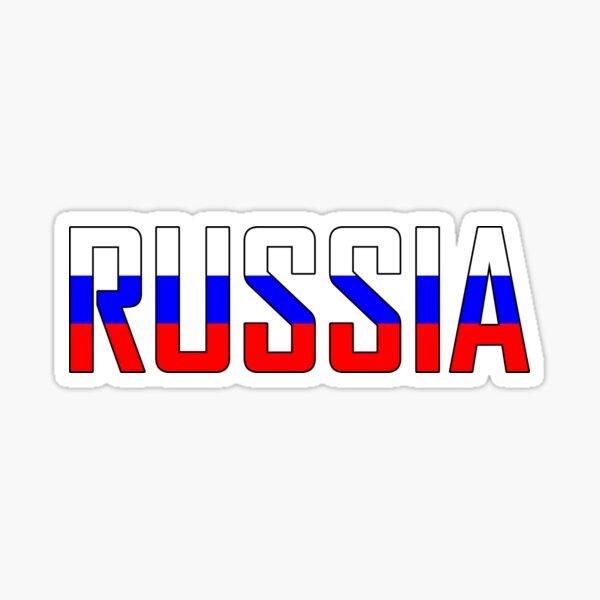 "Russia - Text and Flag _005" Sticker for Sale by travelingblog | Redbubble