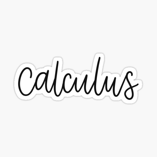 "Calculus - Folder/Binder Sticker " Sticker for Sale by RT-Lettering ...
