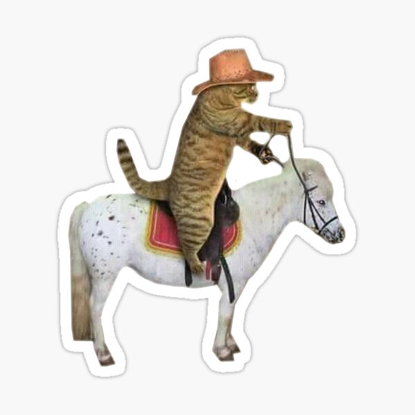 "a man and his steed" Sticker for Sale by kornfan311 | Redbubble