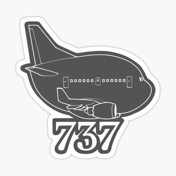 "737" Sticker for Sale by TubularAmarok | Redbubble