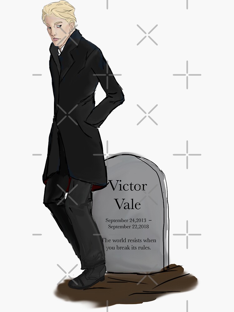 "Victor Vale" Sticker by iwillnotbepaged | Redbubble