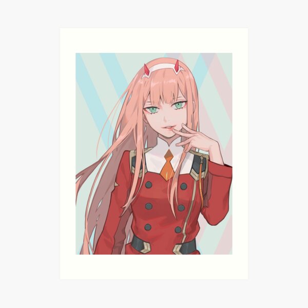 "Zero Two (Darling in the franxx) " Art Print by JawsDesignscom | Redbubble