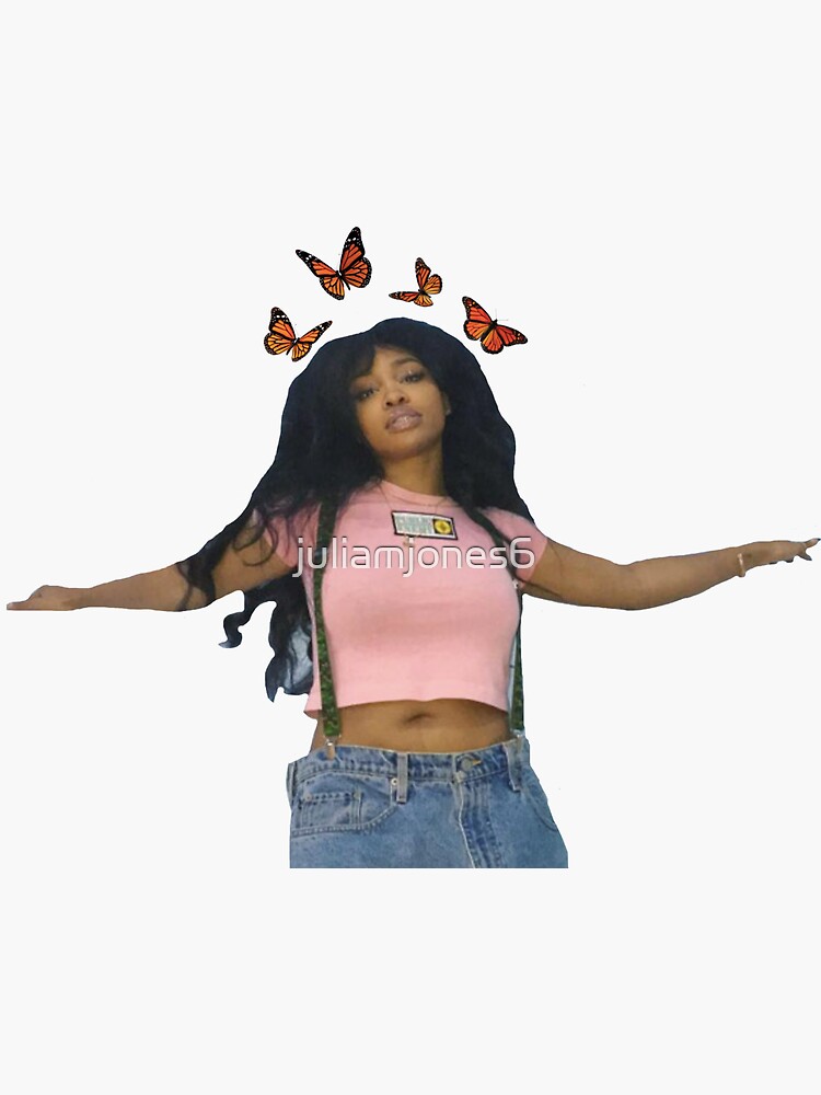 "SZA butterflies ctrl" Sticker for Sale by juliamjones6 | Redbubble