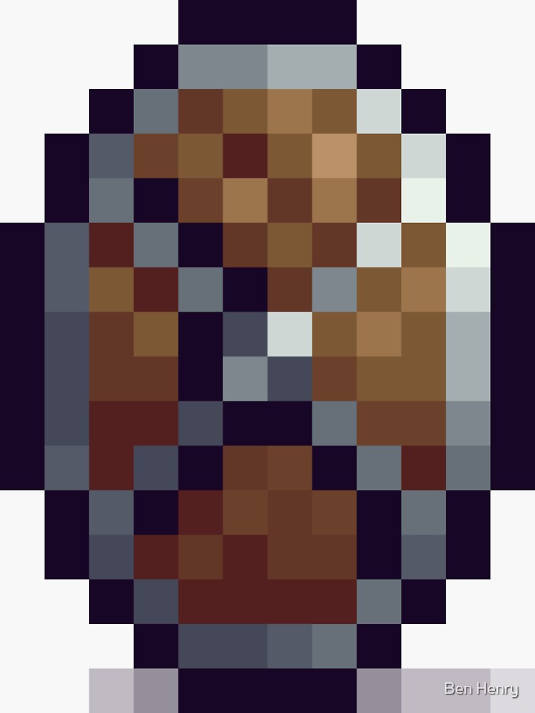 "Pixel Shield 21" Sticker by BenHenry | Redbubble