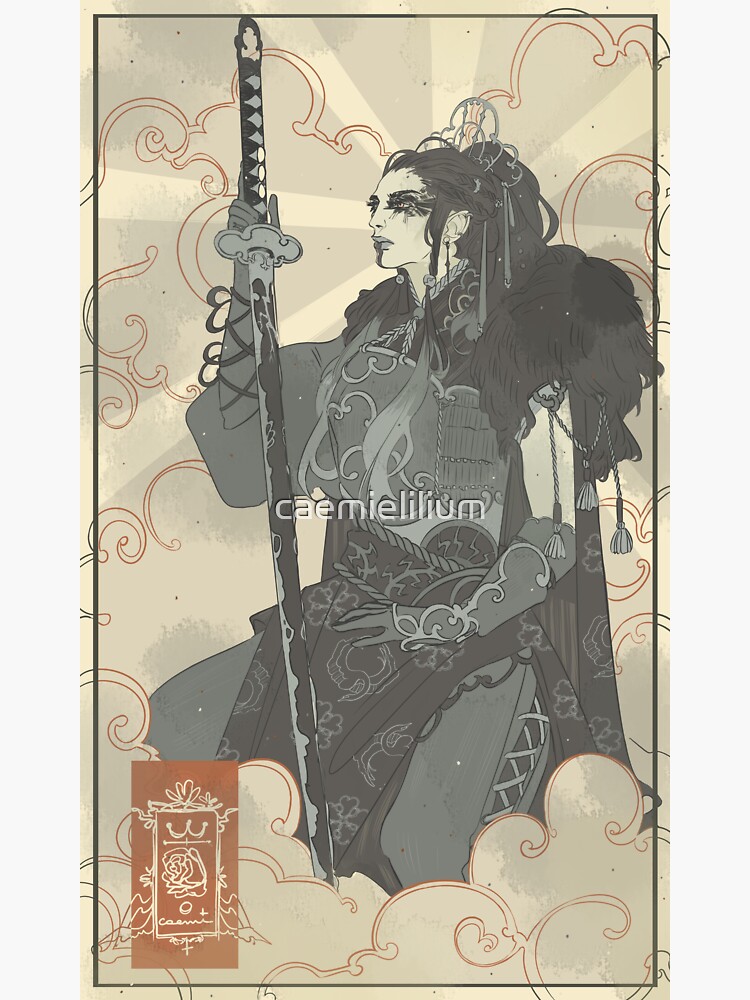 "Yasha 01" Sticker for Sale by caemielilium | Redbubble